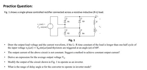 Solved Practice Question Fig Shows A Single Phase Chegg
