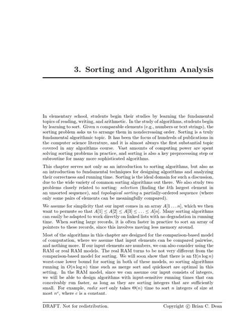 Sorting And Algorithm Analysis Pdf Time Complexity Recursion