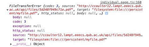Angular Error When Downloading File From Server Ionic 4 Stack Overflow