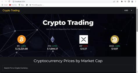 Github Khowitcryptocurrency Dashboard Develop Dashboard From React