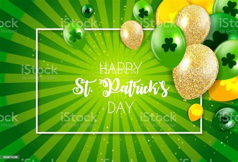 해피 세인트 패 트 릭 일 클로버 잎 배경입니다 벡터 일러스트 레이 션 3월에 대한 스톡 벡터 아트 및 기타 이미지 3월