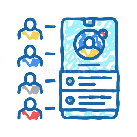 Networking Application Icon Doodle Illustration Stock Illustration Illustration Of Seeding