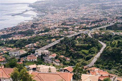 Funchal City Of Madeira Island Portugal With Fortress On The Coast Of