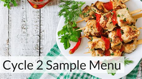 17 Day Diet Sample Menus By Cycle My 17 Day Diet Blog