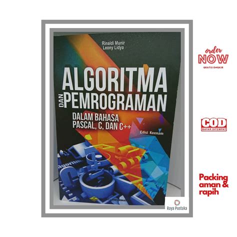 Jual Buku Algoritma Dan Pemrograman Dalam Bahasa Pascal C Dan C Edisi Ke Oleh Rinaldi Munir