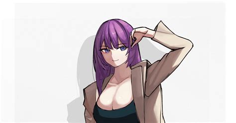 Girl Breasts Illustration Fanart Pixiv