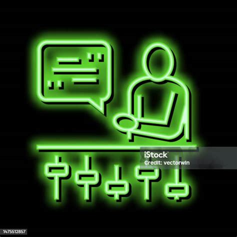 기술 관리 네온 글로우 아이콘 그림 과학에 대한 스톡 벡터 아트 및 기타 이미지 과학 기술 법 Istock