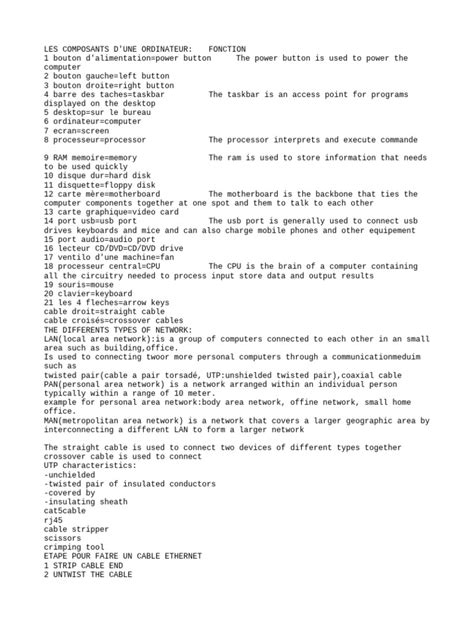 Anglais Technique Pdf Teaching Methods And Materials