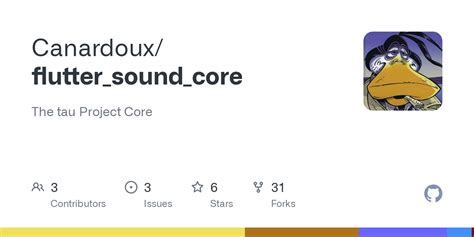 Github Canardoux Flutter Sound Core The Tau Project Core