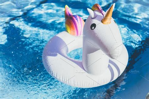 Unicorn In The Swimming Pool Featuring Pool Unicorn And Swimming Swimming Pools Holiday