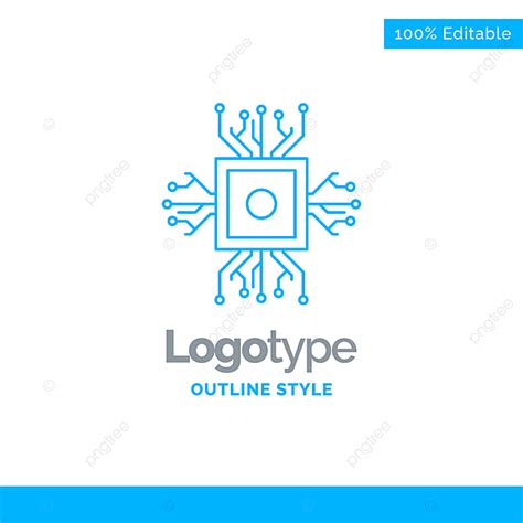 칩 Cpu 마이크로 칩 프로세서 기술에 대한 블루 로고 디자인 배경 근접 촬영 통신 Png 일러스트 및 벡터 에 대한