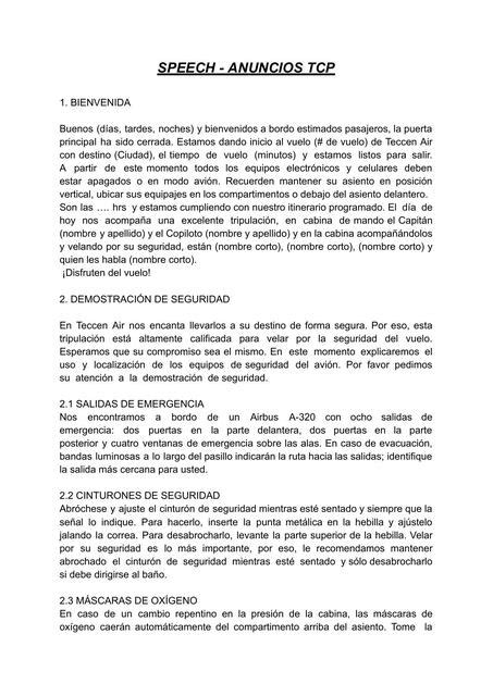 Speech Anuncios Tcp Yosselin Udocz
