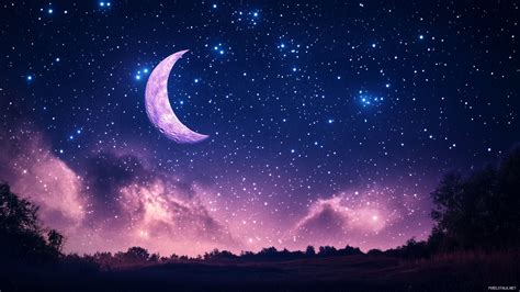 Moon And Stars Wallpaper Pixelstalk