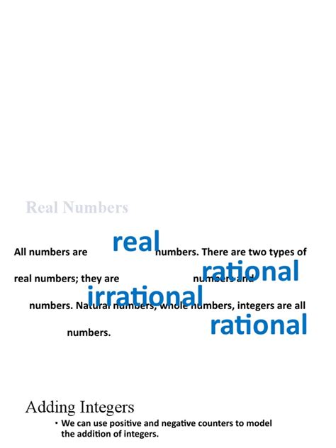 Topic 4 Lesson Notes Pdf Numbers Integer