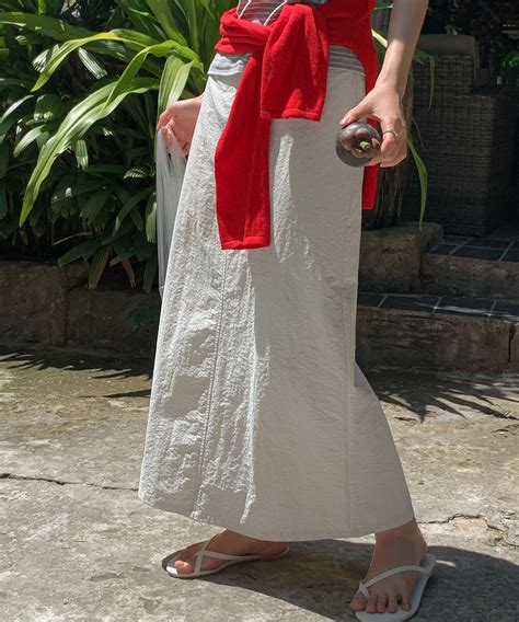 케이클럽 단독 Made8만장돌파 누벨 데일리 나일론 슬릿 롱 스커트 S L데일리룩출근룩개강룩간절기스커트가을스커트여름스커트바스락스커트h라인스커트