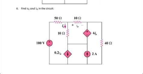 Solved Find V And I In The Circuit Chegg Com