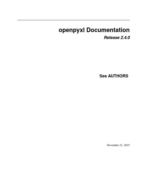 Openpyxl Pdf Microsoft Excel Worksheet