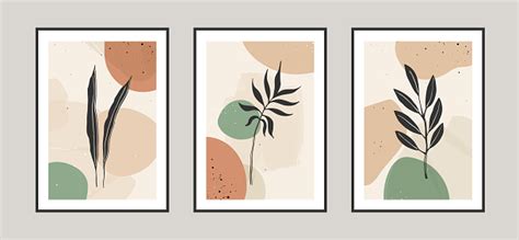 벽 장식 엽서 또는 브로셔 커버 디자인에 대한 다른 모양과 현대 추상 잎 라인 아트 배경 벡터 일러스트 디자인 검은색에 대한 스톡 벡터 아트 및 기타 이미지 Istock