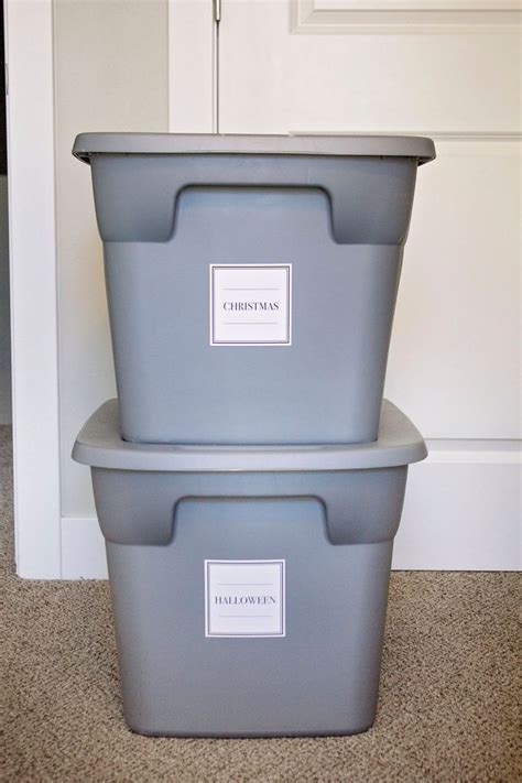 Holiday Storage Labels Storage Decor Tote Labels Instant Download