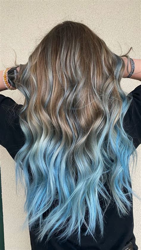 Blue Hair Blue Hair Blue Hair Highlights Blue Tips Hair