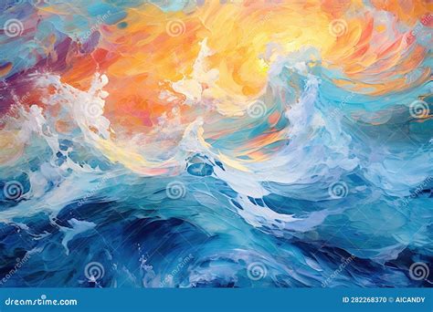 Abstract Oceanic Rhythms Mesmerizing Panorama Capturing The Fluidity And Motion Of Ocean Waves