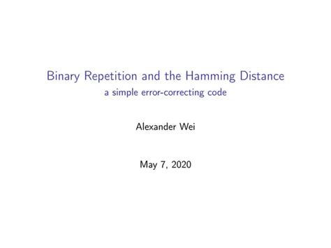 An Introduction To Coding Theory Ppt