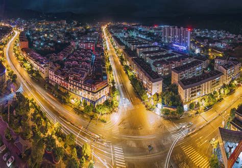 普洱市夜景普洱市风景普洱市思茅区大山谷图库