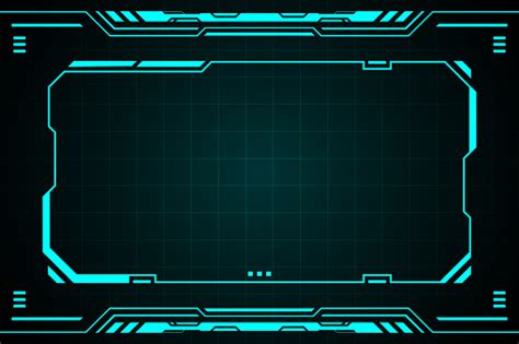 블루 컨트롤 패널 추상 현대 기술 미래 지향적 인 인터페이스 Hud 벡터 디자인 가상현실에 대한 스톡 벡터 아트 및 기타 이미지