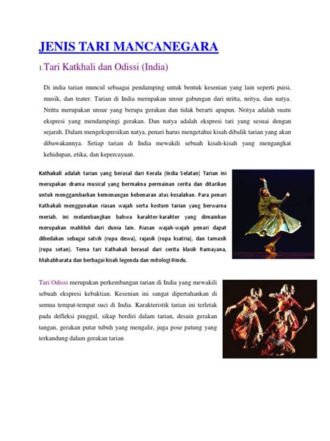 Jenis Jenis Tarian Mancanegara Pdf