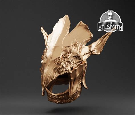 Файл Stl Malikeths Helm Elden Ring Life Size Prop Stl 💍・Шаблон для