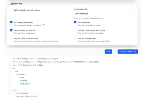 Generate Github Actions Config For Laravel Projects With Ghygen