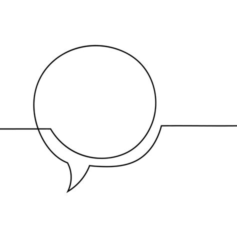 Premium Vector Speech Bubble Continuous One Line Art Drawing Dialogue Speech Bubble