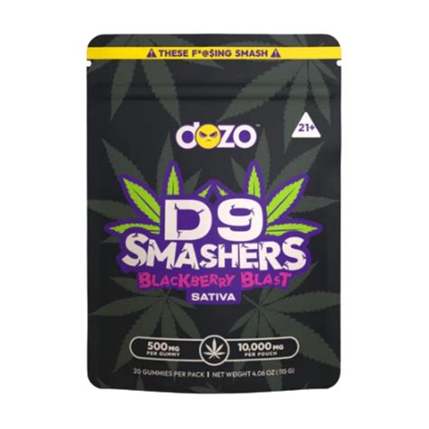 Dozo D9 Smasher Gummies 20ct 500mg Per Gummy Botanicsplus
