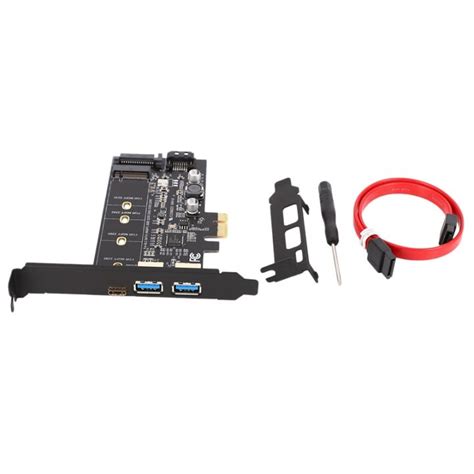 Izdf Dual Usb30 And Type C M2 Pcie Adapter M2 Ssd Sata B Key To Pci E