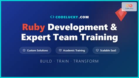 Ruby Development Build Scalable Web Applications With Expert Training