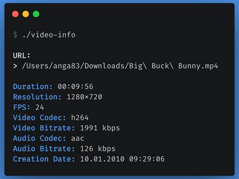 GitHub Anga Video Info A Bash Script To Get Information And Metadata Of Videos And Streams