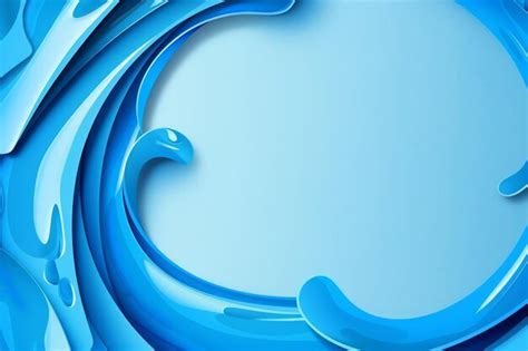 Abstract Blue Wave Pattern With Smooth Curves And Glossy Texture Ideal