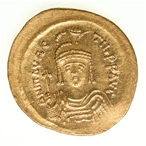Byzantine Maurice Tiberius Ad 582 602 Gold Solidus Constantinople