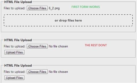 javascript multiple upload forms using php ajax and jquery on single