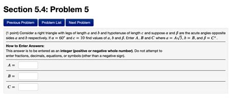 Solved Section 54 Problem 5 Previous Problem Problem List