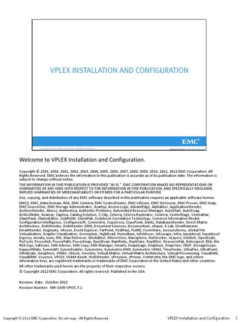 Vplex Installation And Config Guide Pdf Computer Engineering Computer Hardware