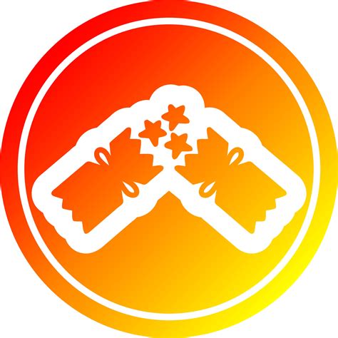 Exploding Christmas Cracker In Hot Gradient Spectrum 10656534 Vector