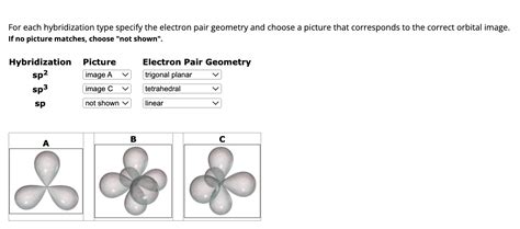 [solved] Give Right Answer Please For Each Hybridization