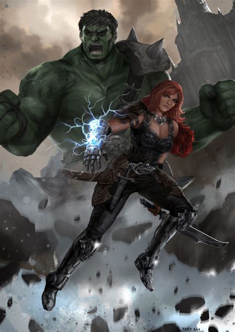 Black Widow Vs Hulk X3d