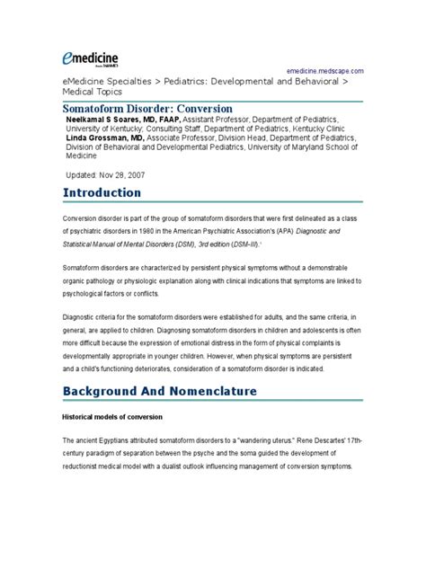 Pdf Somatoform Disorder Conversion Dokumen Tips