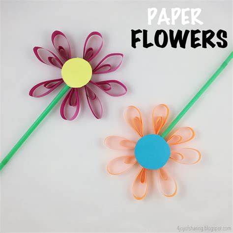 Paper Flower Craft The Joy Of Sharing