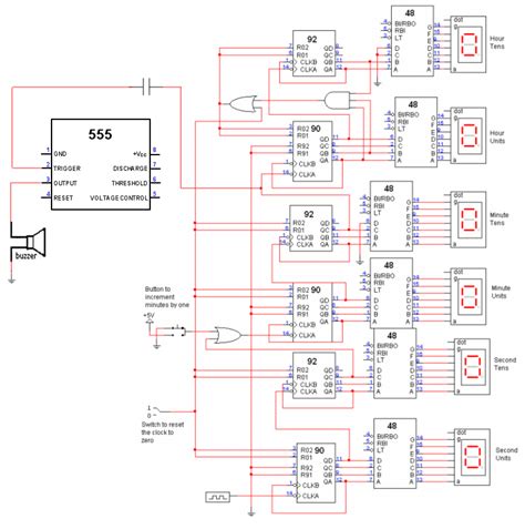 Digital Clock Schematic Diagram