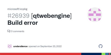 Qtwebengine Build Error Issue Microsoft Vcpkg GitHub