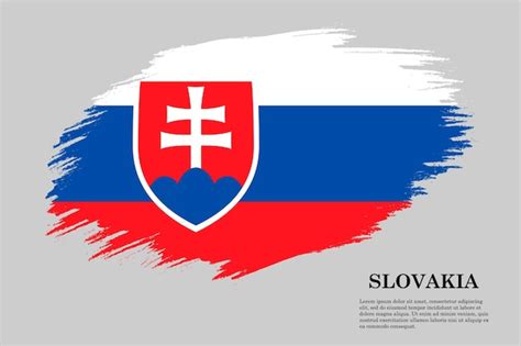 브러시 스트로크 플래그 벡터 일러스트 레이 션 프리미엄 벡터