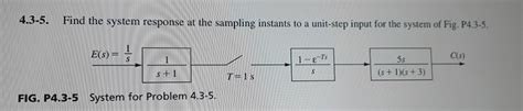 Solved 4 3 5 Find The System Response At The Sampling